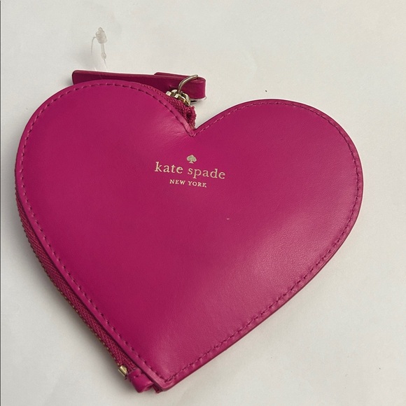 kate spade | Bags | Kate Spade Change Of Heart Hot Pink Heart Coin ...